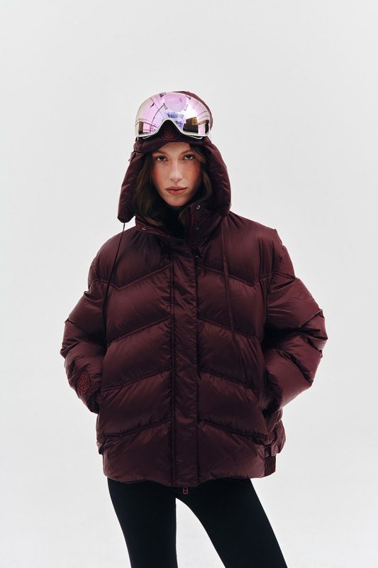 Oversize bomber jacket Burgundy - Fluff